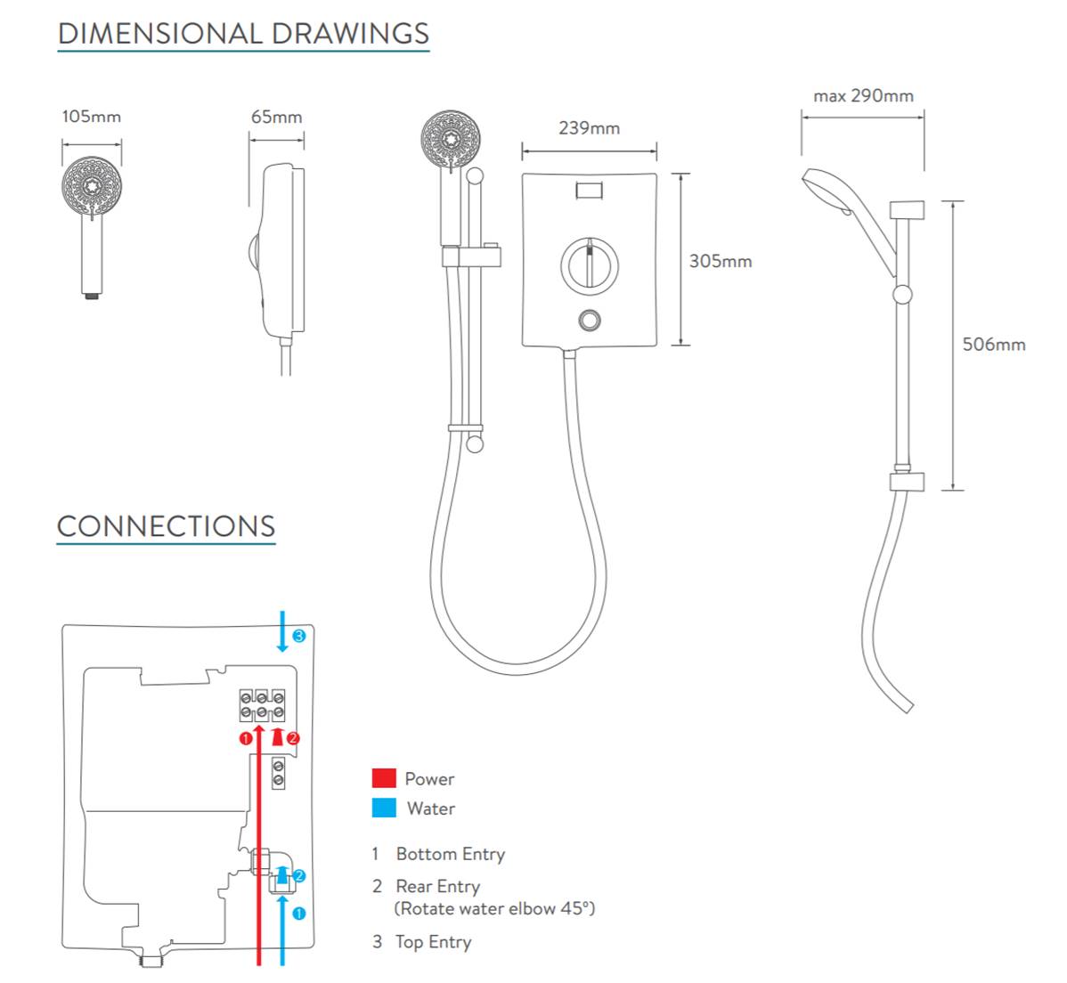 Aqualisa Electric Shower 8 5kw Quartz White Chrome