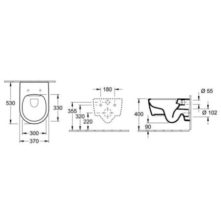 V&B Avento DirectFlush Rimless Wall Hung Toilet w/ Slim Soft Close Seat