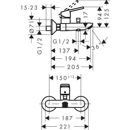 hansgrohe Croma 160 Exposed Showerpipe Kit