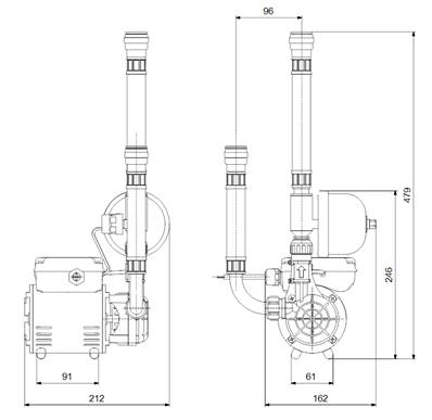 Grundfos SSR2-2.0 CN Twin Impeller Regenerative Shower Pump