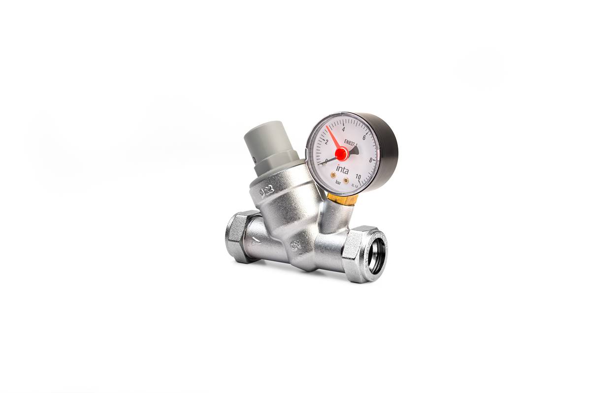 Inta 22mm Pressure Reducing Valve With Guage + Filter PRV22332210.1