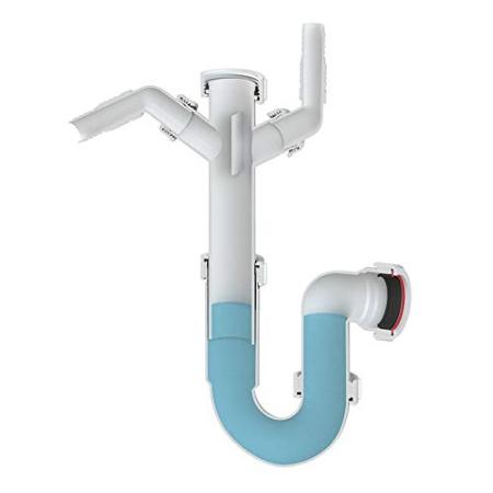 VIVA 40mm Twin Appliance Washing Machine Sink Trap - 76mm Seal twin ...