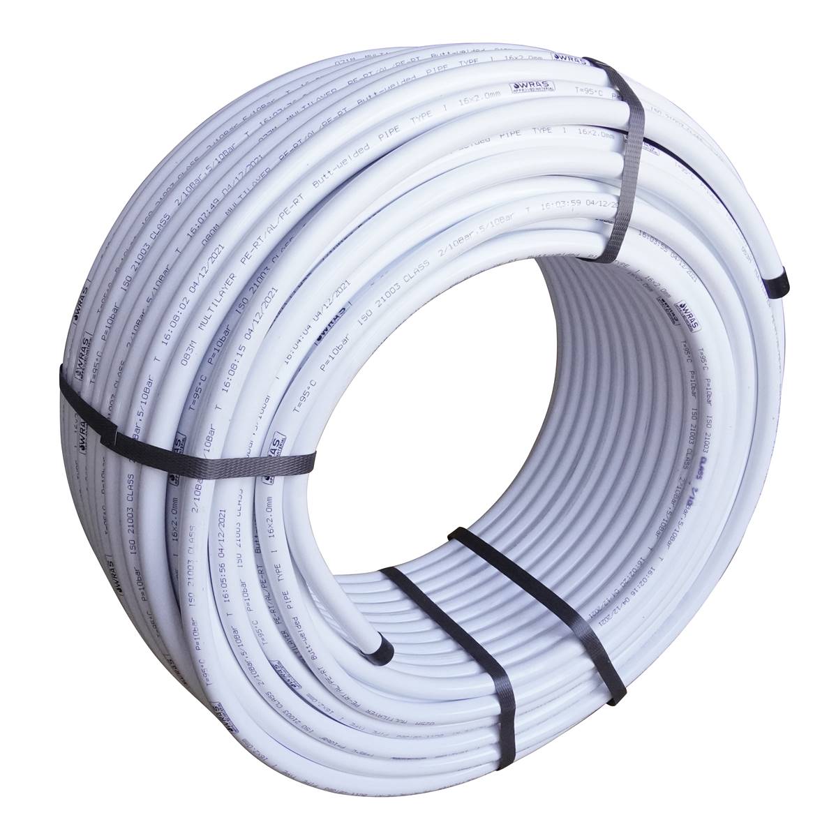 16mm x 2mm Pert-AL-Pert 50m Coil MLCP Pipe PAP16050