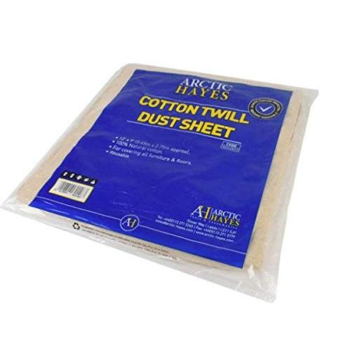 Artic Hayes Dust Sheet 12ft x 9ft, Reusable Natural Cotton - Dustsheet