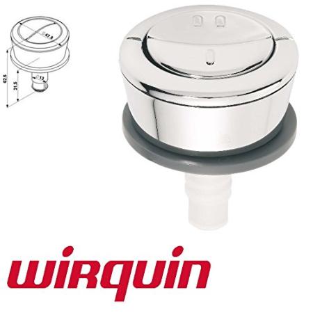 Wirquin Jollyflush Dual Flush Chrome Push Button 10717795