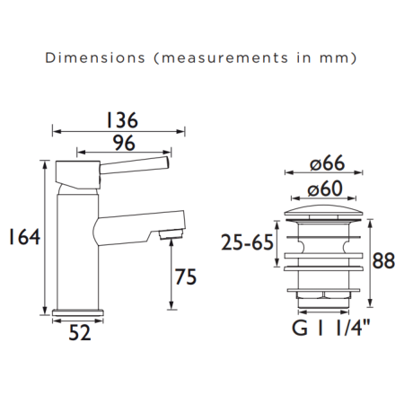Bristan Mios Basin Mixer MIO BAS C
