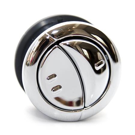 Wirquin Jollyflush Dual Flush Chrome Push Button 10717795