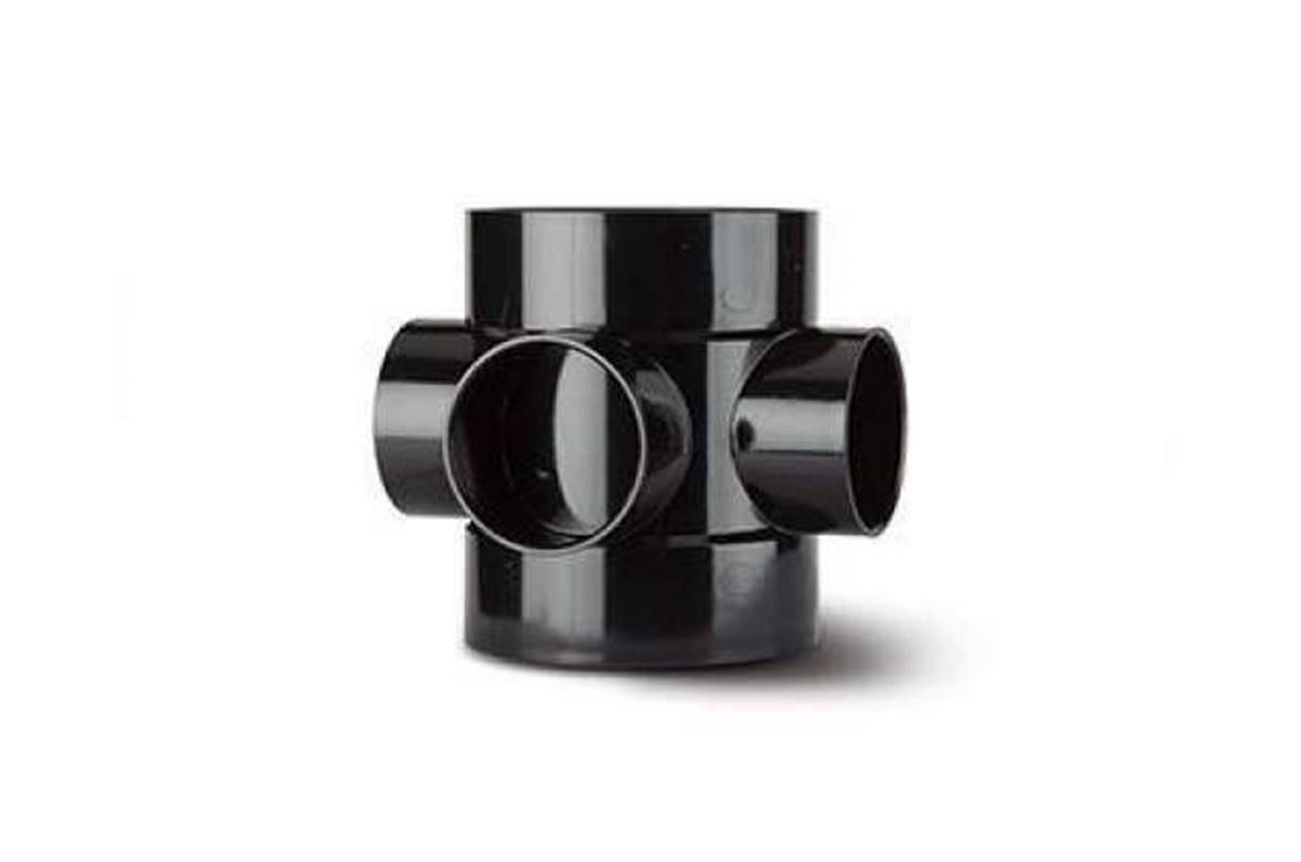 Polypipe Short Boss Pipe 4in/110mm. Double Solvent SocketSE60B