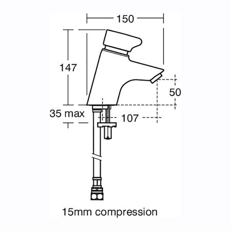 Ideal Standard Armitage Shanks Avon 21 Mixer Tap B8263AA